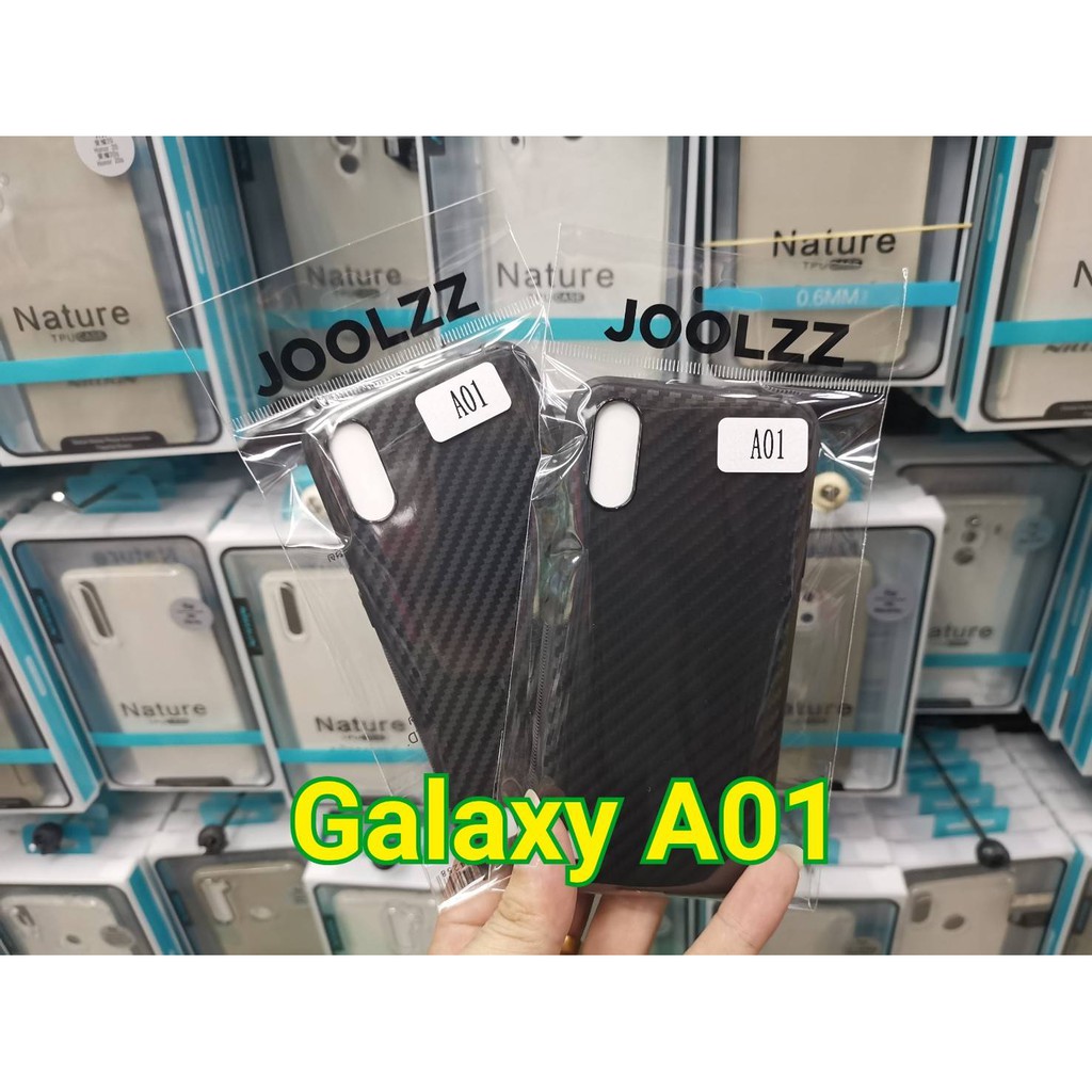 Samsung Galaxy A01 เคสเคฟล่าดำ ดูเรียบหรูไม่ลื่นมือไม่เป็นรอยนิ้ว JOOLZZ | Shopee Thailand