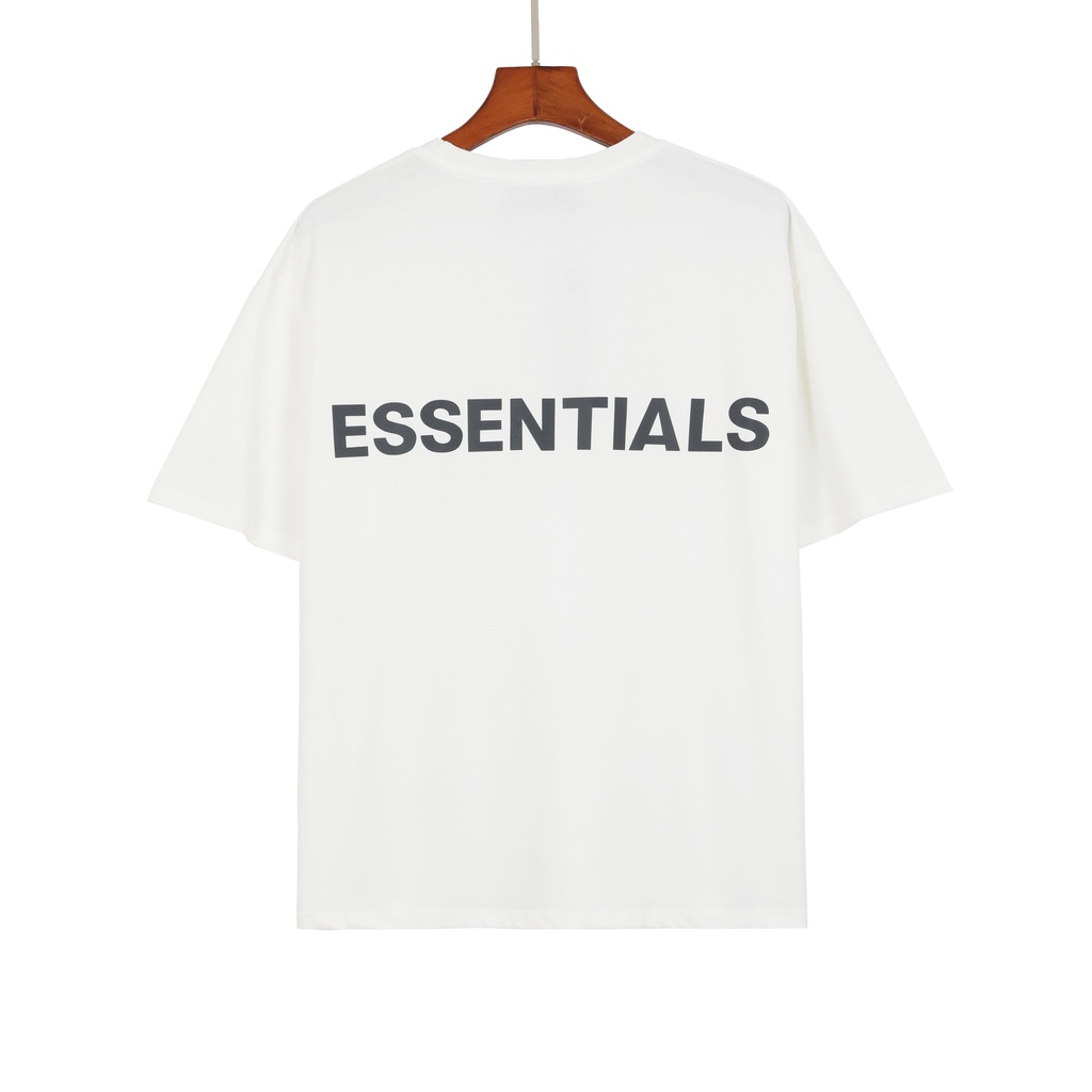 FEAR OF GOD Double Line ESSENTIALS 3M กลับตัวอักษรสะท้อนแสงแขนสั้นหมอก ...