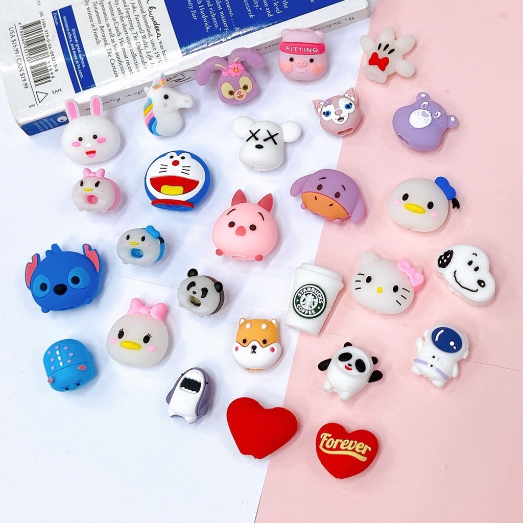 🇹🇭ส่งจากไทย กันสายหัก ลาย 46-85 Cable Bite ลายการ์ตูน cable protector สำหรับ สายชาร์จ 🍎 iP ...