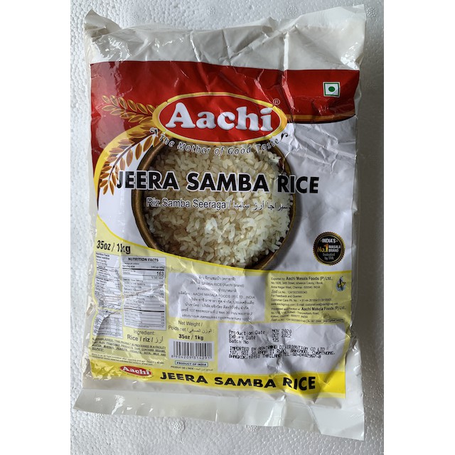 Aachi Jeera Samba Rice 1kg ข้าวหมกบริยานีอินเดียใต้ | Shopee Thailand