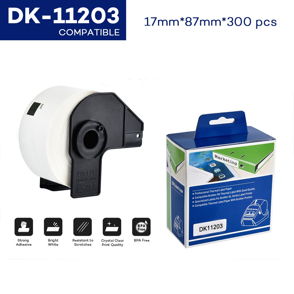 ม้วนกระดาษความร้อน สําหรับเครื่องพิมพ์ฉลาก Brother DK-22205 DK-11201 DK ...