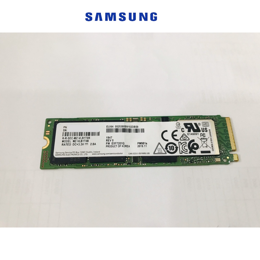 Samsung PM981A SSD ฮาร์ดไดรฟ์ 256GB / 512GB M2 2280 PCIe NVMe Gen 3x4 ...