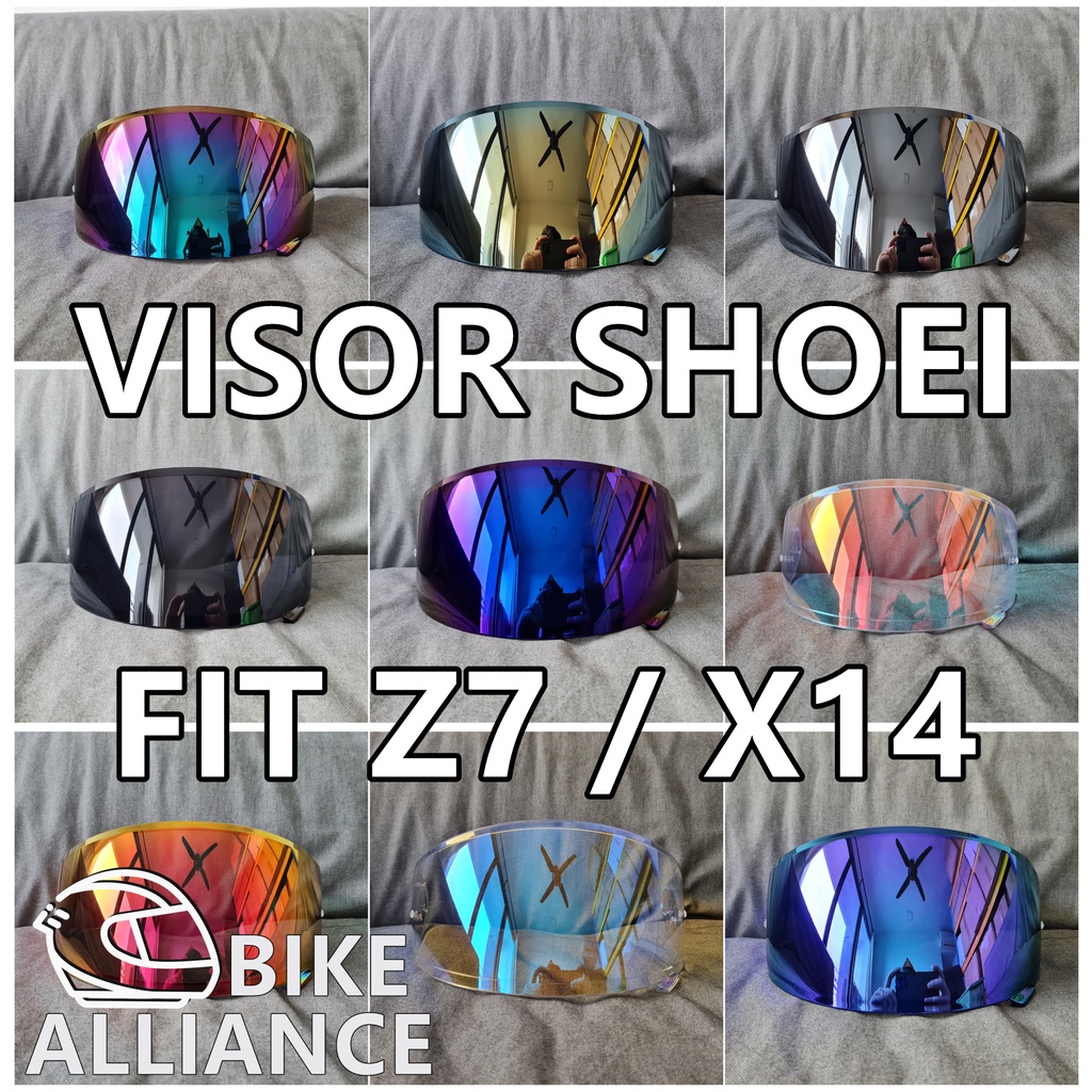 หมวกกันน็อค VISOR SHOEI Z7 X14 X SPIRIT III RAINBOW BLUE TRANSPARENT ...