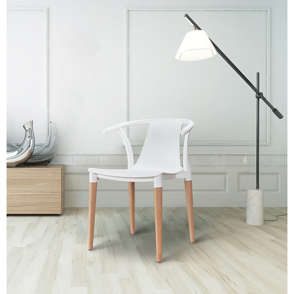 InspiredHome เก้าอี้ สไตล์โมเดิร์น เก้าอี้พลาสติก มีพนักพิง ดูดีมีสไตล์ ...
