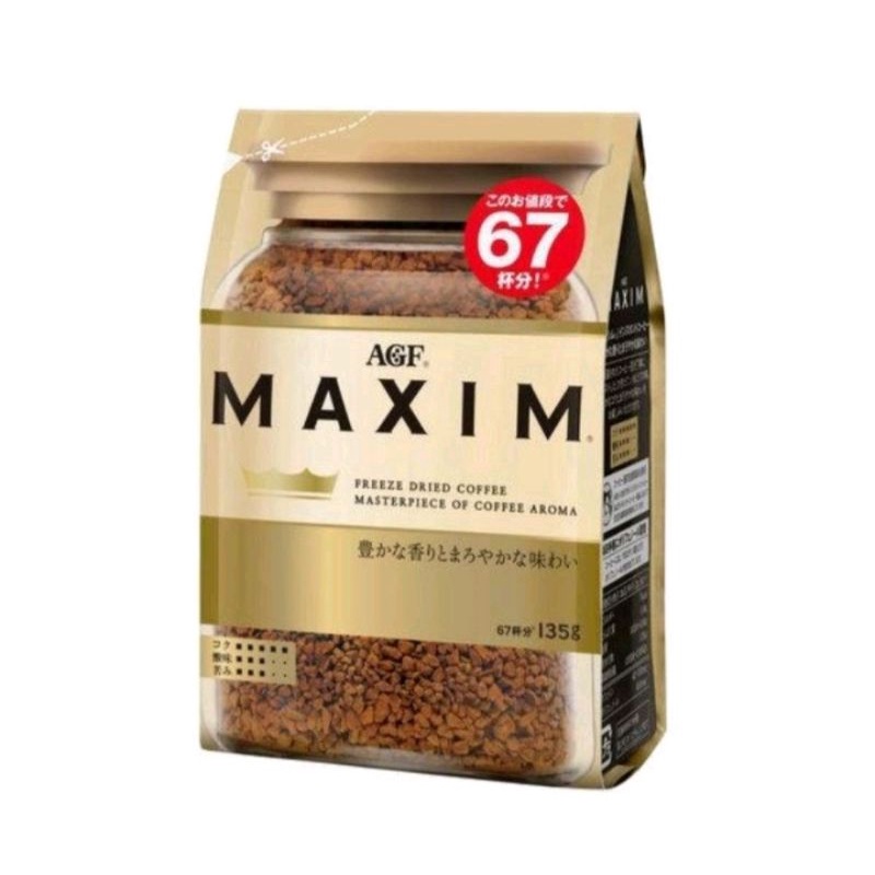 กาแฟ MAXIM Aroma Select Gold สีทอง แบบถุงเติม refill 135g.นำเข้าญี่ปุ่น💯% | Shopee Thailand