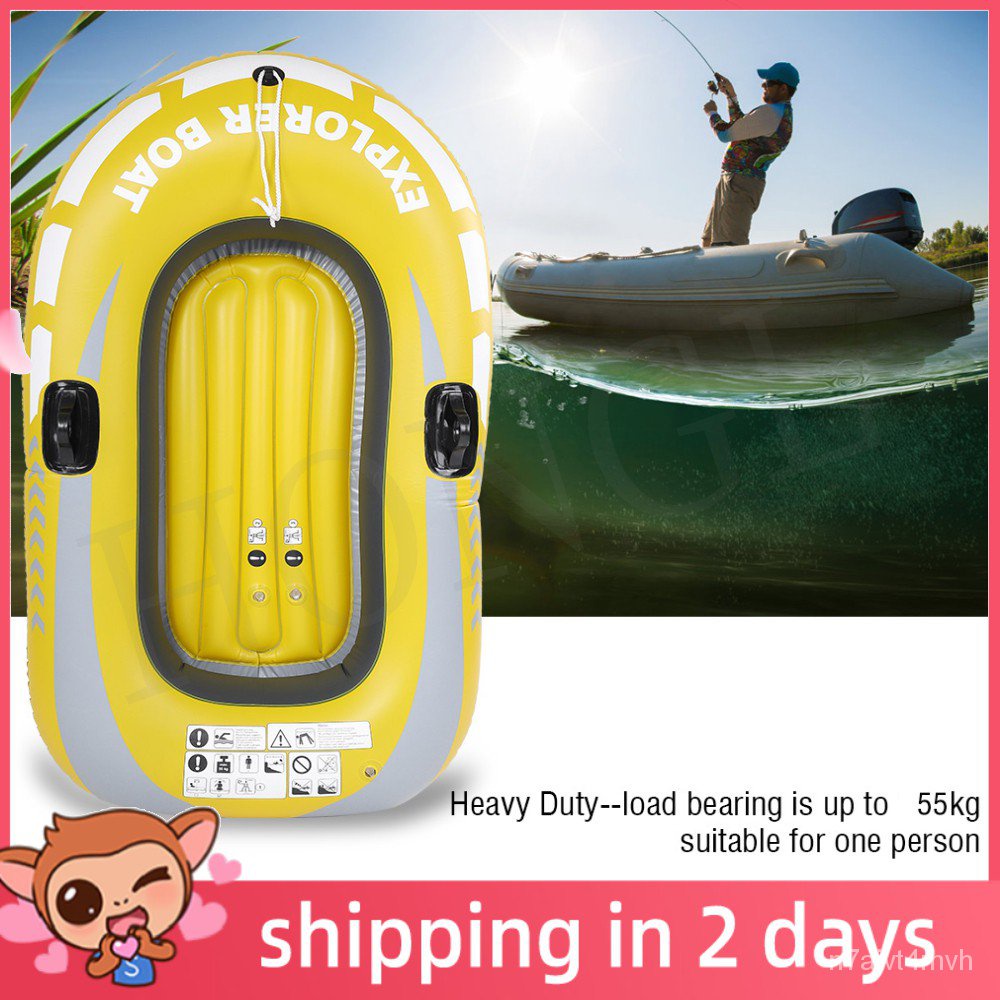 【Ready Stock】Hongl PVC Inflatable Kayak Canoe 1 Person Rowing Air Boat ...