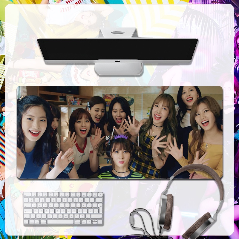 แผ่นรองเมาส์เล่นเกม K-Pop Star Twice Mouse Pad ขนาดใหญ่พิเศษกันลื่น ...