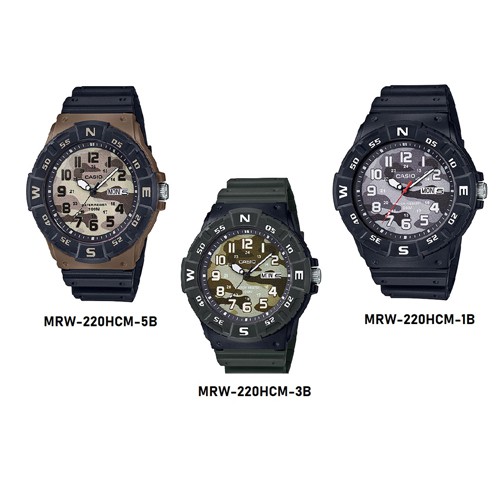 Casio Standard นาฬิกาข้อมือผู้ชาย สายเรซิ่น รุ่น MRW-220HCM | Shopee ...