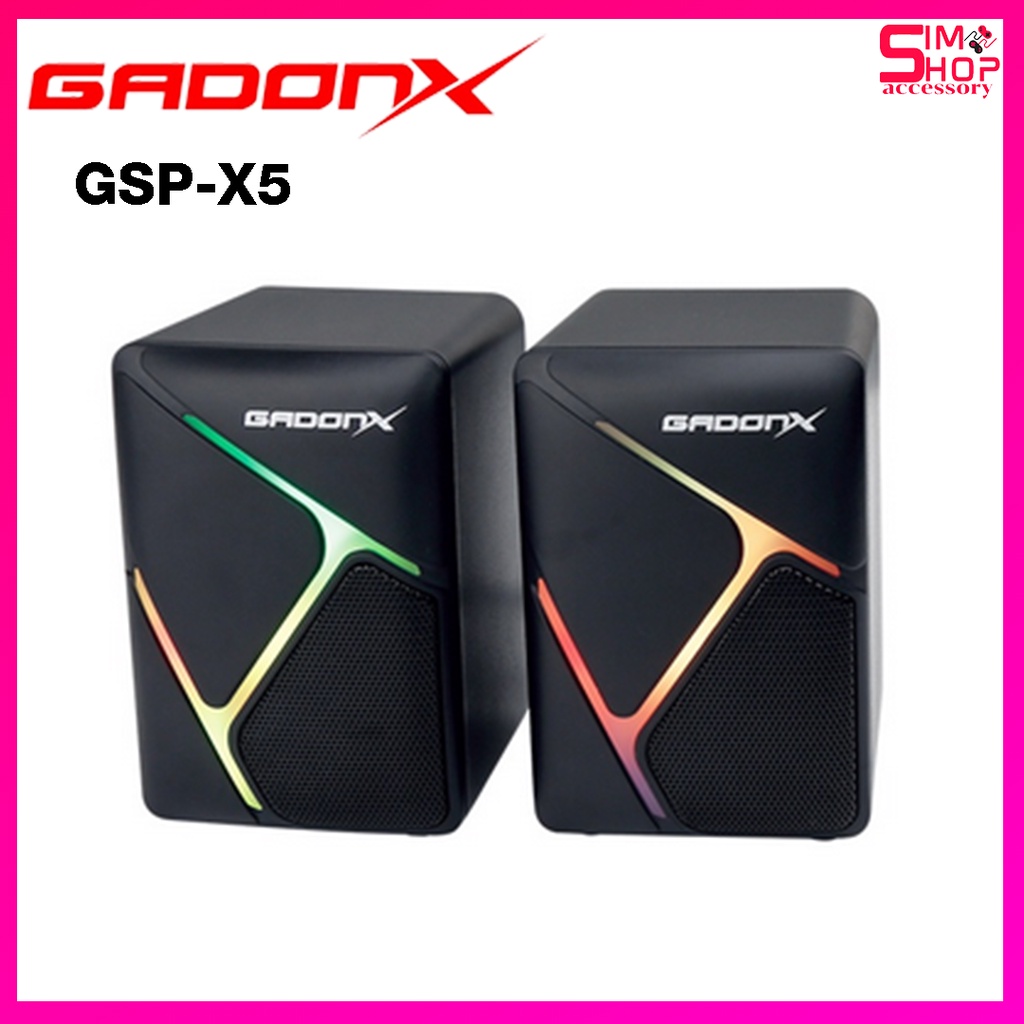 GADONX GSP-X5 ลำโพง USB ลำโพงต่อคอม สำหรับเครื่องคอมพิวเตอร์แล็ปท็อปโน๊ตบุ๊ค ดีไซน์สวย ...