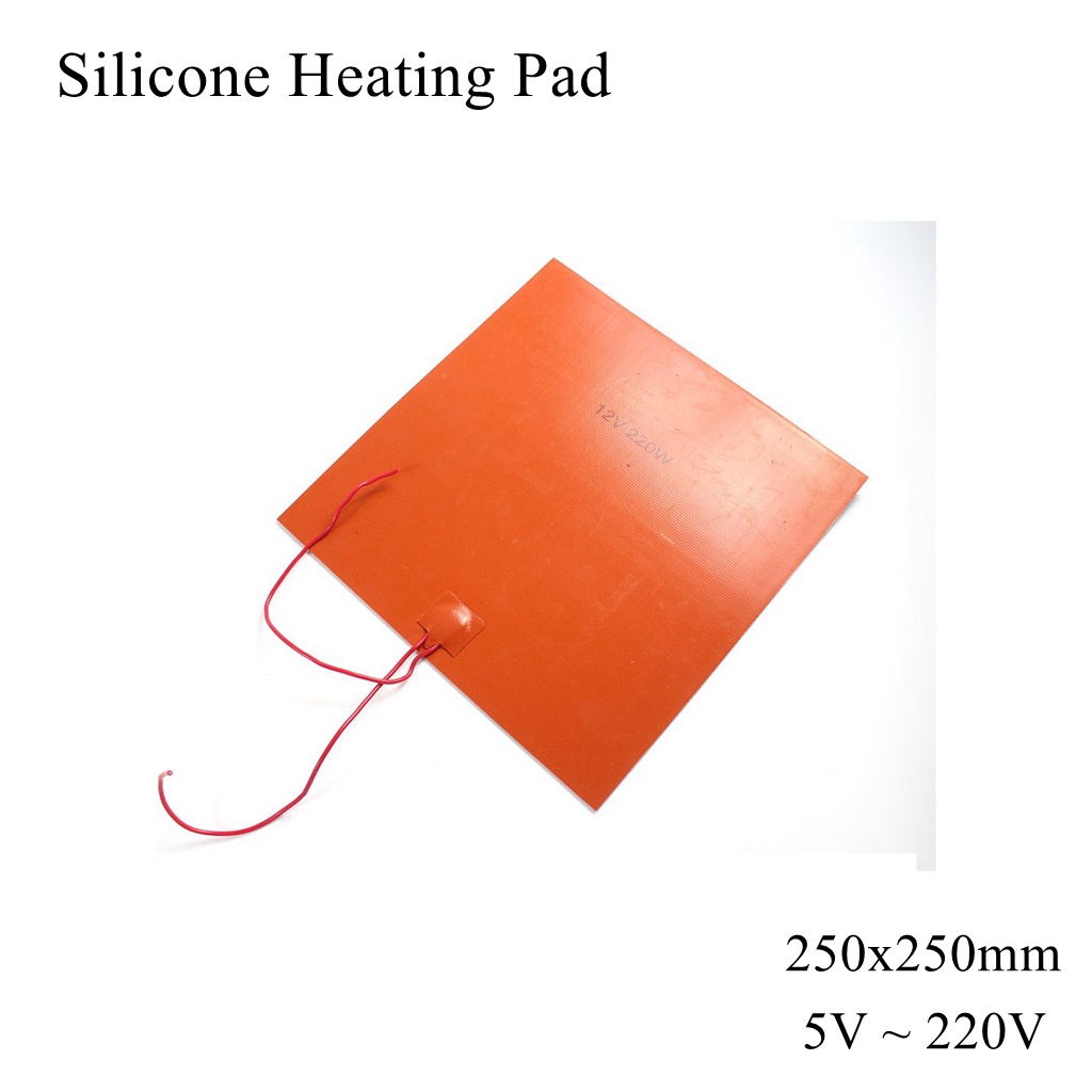 Silicone Rubber Heating Pad 250x250mm 12V 110V 220V Flexible Band ...