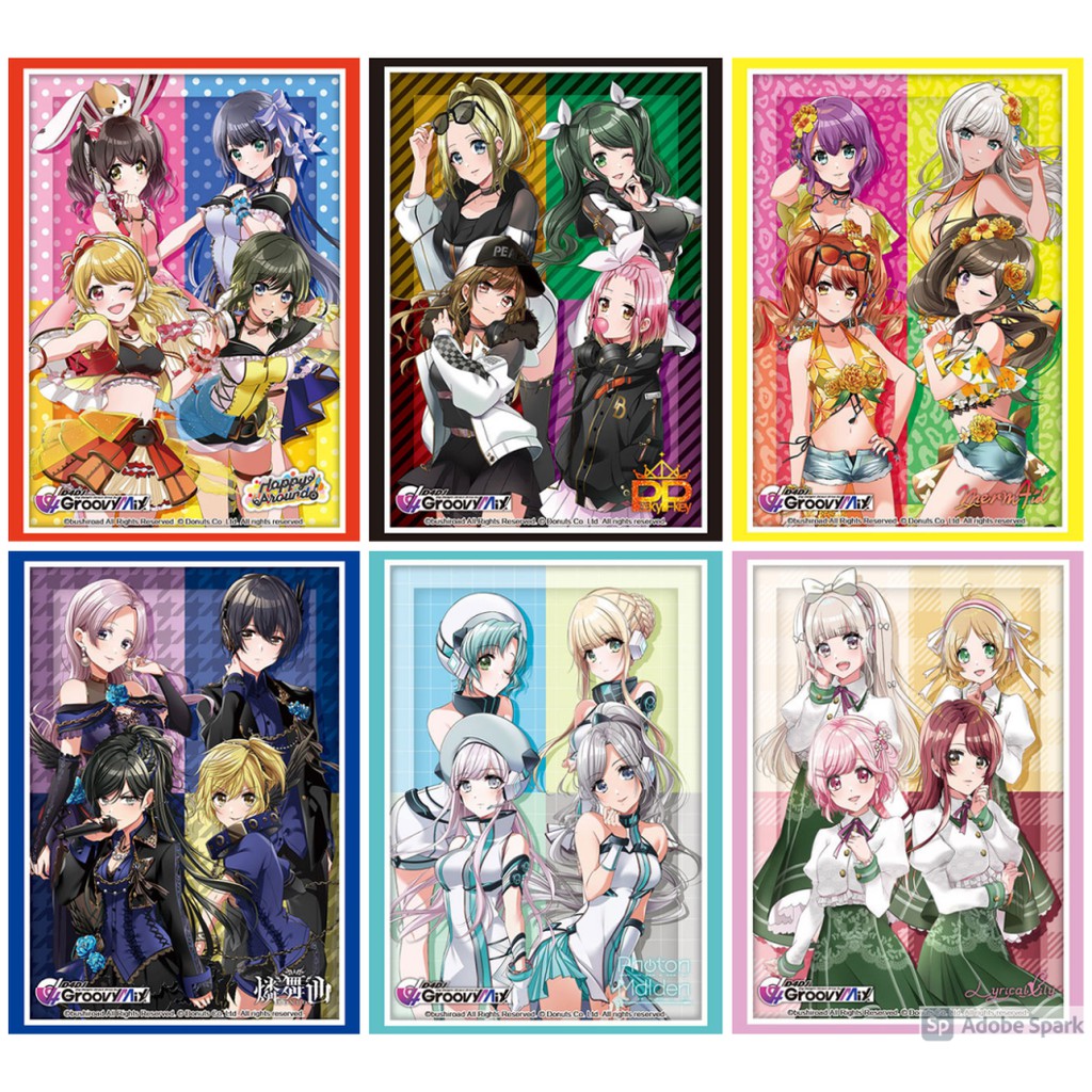 Bushiroad Sleeve HG D4DJ Groovy Mix : Happy Around!, Peaky P-key, Merm4id, Rinbukyoku, Photon ...