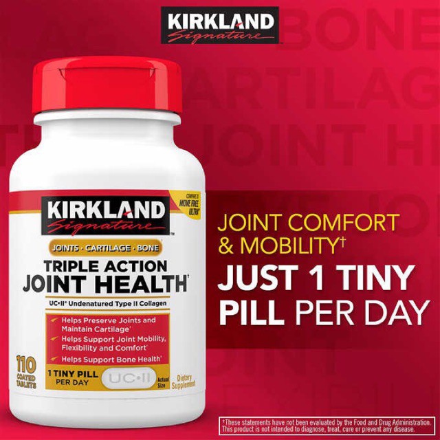 ของแท้ ของใหม่100% Kirkland Triple Action Joint Health 110 Tablets UC-2 ...