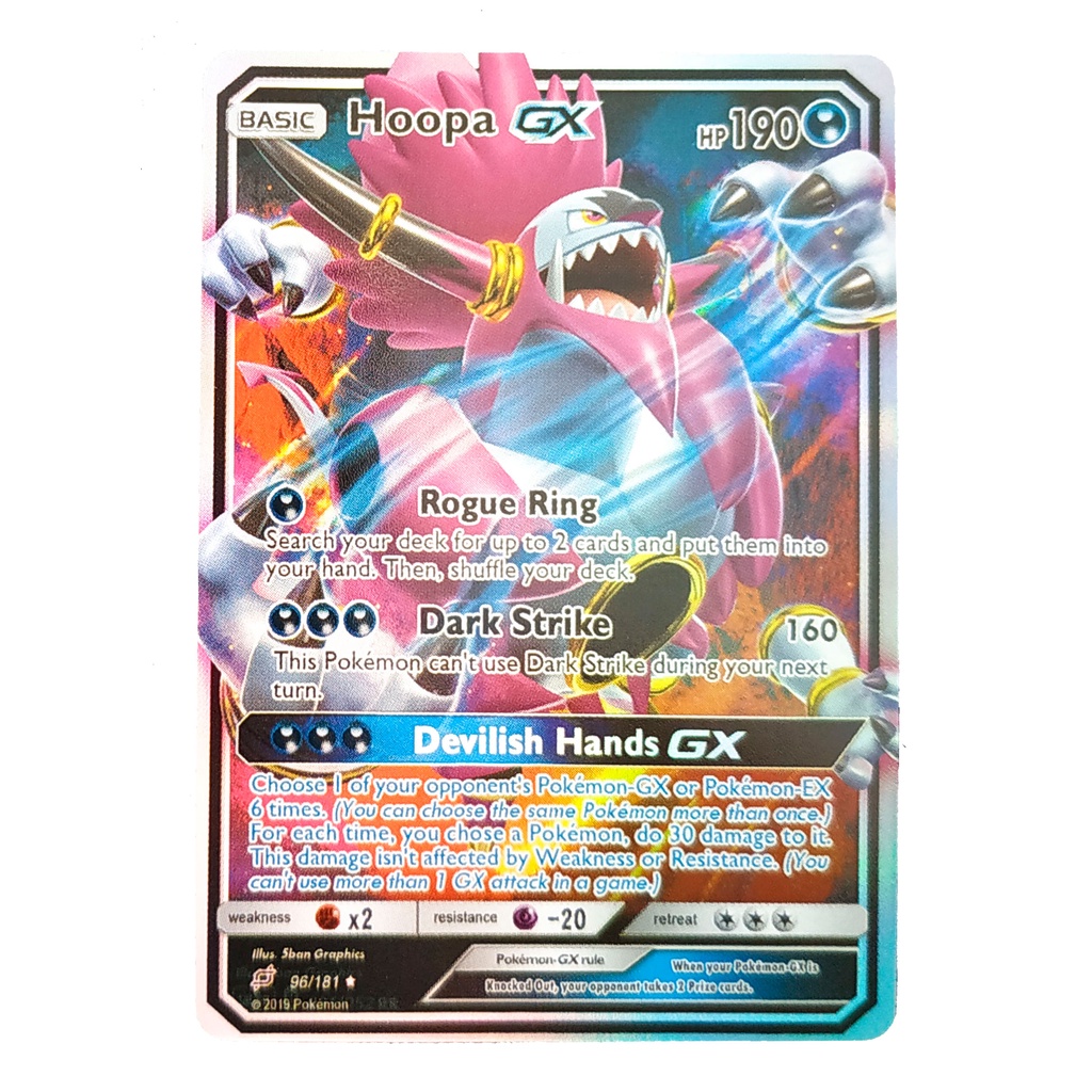 Hoopa GX Card 96/181 ฮูป้า Pokemon Card Shining Series ภาษาอังกฤษ ...
