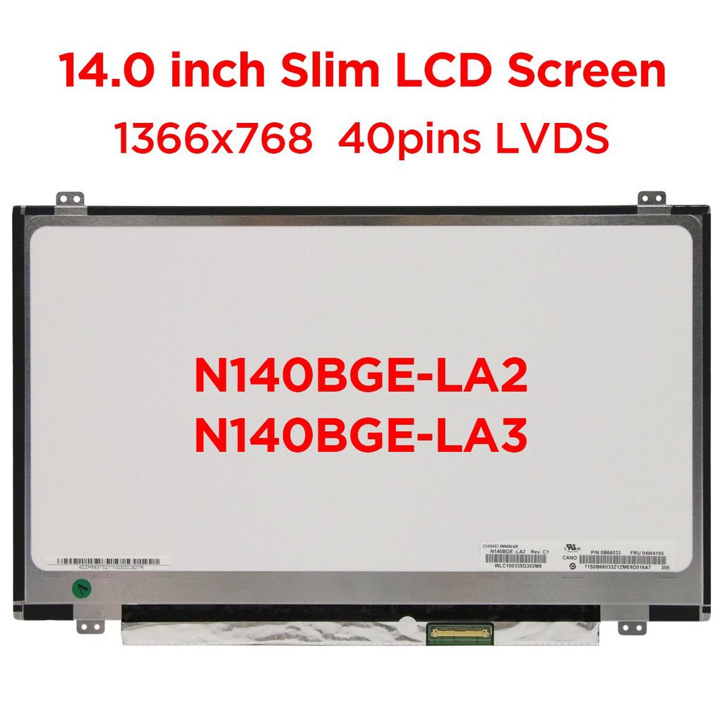 14.0 "แล็ปท็อปหน้าจอ LCD N140BGE-LA2 LA3 LB2 Fit LP140WHU TLA1 TLB1 B140XTN02.6 B140XTN02.3 ...