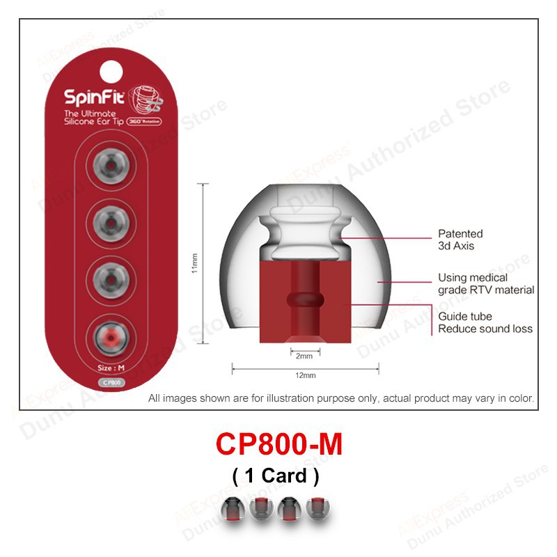 Spinfit CP800 (1 คู่) จุกหูฟังซิลิโคน นวัตกรรมเทคโนโลยี | Shopee Thailand