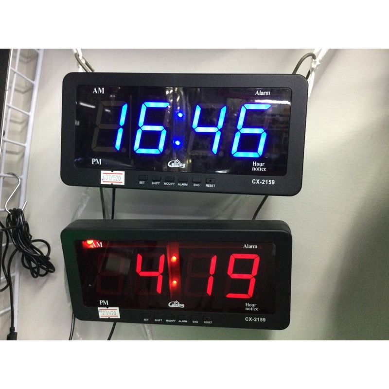 นาฬิกาไฟLED CC-2159 ใช้ได้กับไฟบ้านปกติมีไฟสีแดง/สีน้ำเงิน | Shopee ...