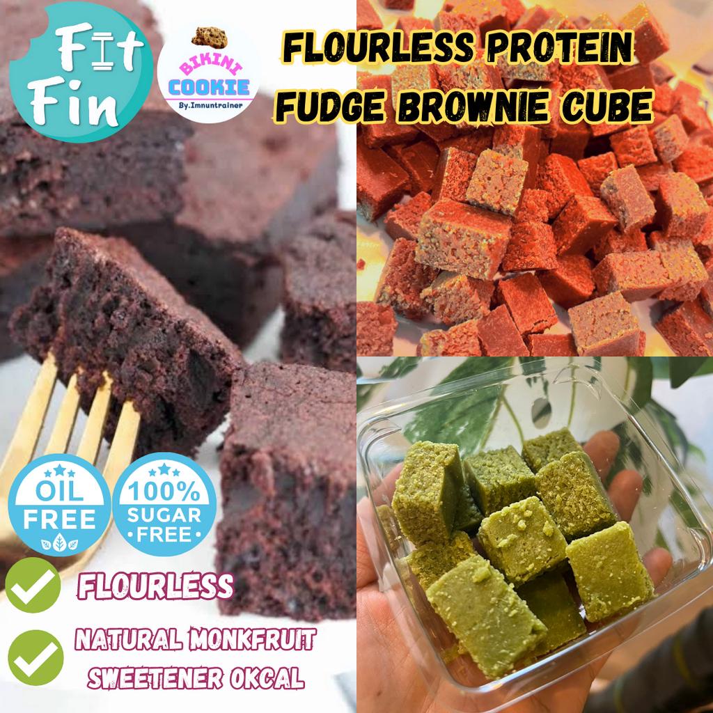 fit protein fudge brownie cube (fitfin x bikini cookie) | Shopee Thailand