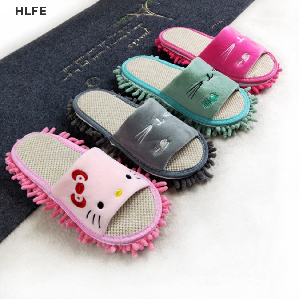 HL Cartoon Dog Lazy Mop Slippers Unisex Microfiber Cleaning Floor ...
