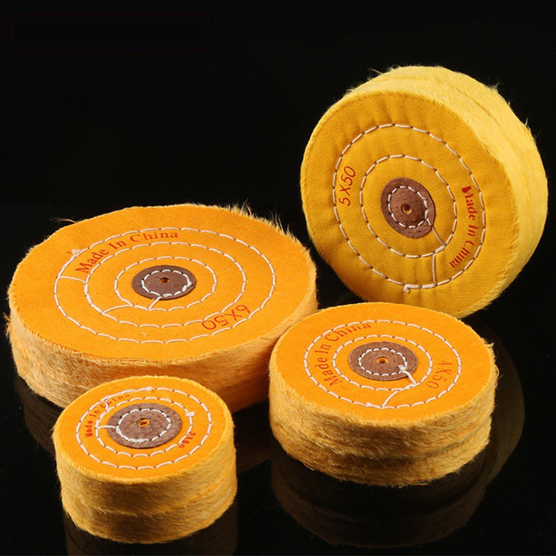 3"/4"/5"/6" 50Ply Yellow Polishing Wheel / Buffing Mop สําหรับขัดและทํา ...