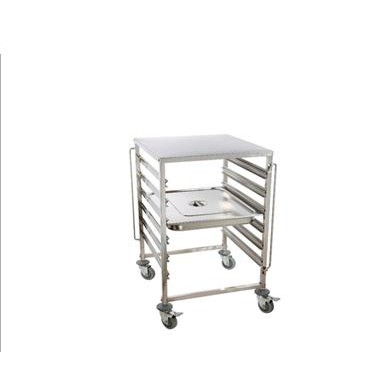 รถเข็นถาดอาหารสแตนเลส -CW-025-1 โครงเชื่อมแข็งแรงไม่น็อคดาว 6 ถาด ...