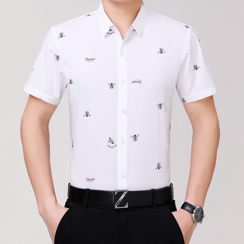 เสื้อเชิ้ตคอปกผู้ชาย เสื้อเชิ้ตแขนสั้น G009 ทรงสวย มีหลายสีให้เลือก ...