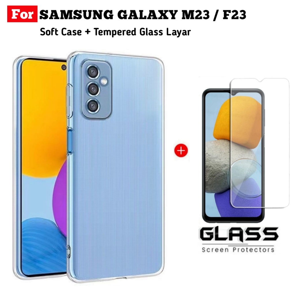 Layar 2in1 Case Samsung Galaxy M23 / F23 Soft Case Silicon Transparent ...