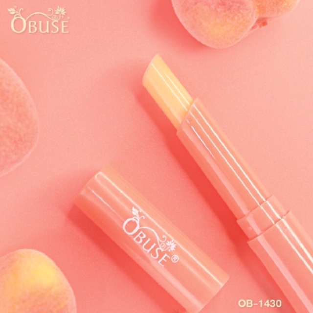 OB-1430 OBUSE SWEET PEACH Change Color Lip Balm โอบิวซ์ สวีท พีช เช้นท์ ...