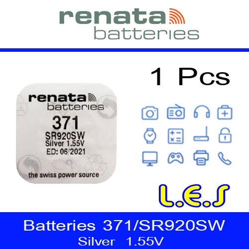ถ่านกระดุม Renata 371 / SR920SW Watch Battery Button Coin Cell (ลดล้าง ...
