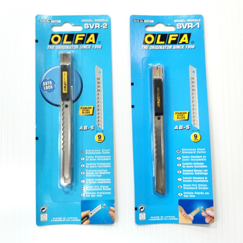 OLFA โอฟ่า มีดคัตเตอร์ ด้ามสแตนเลส รุ่น SVR-1 , SVR-2 | Shopee Thailand