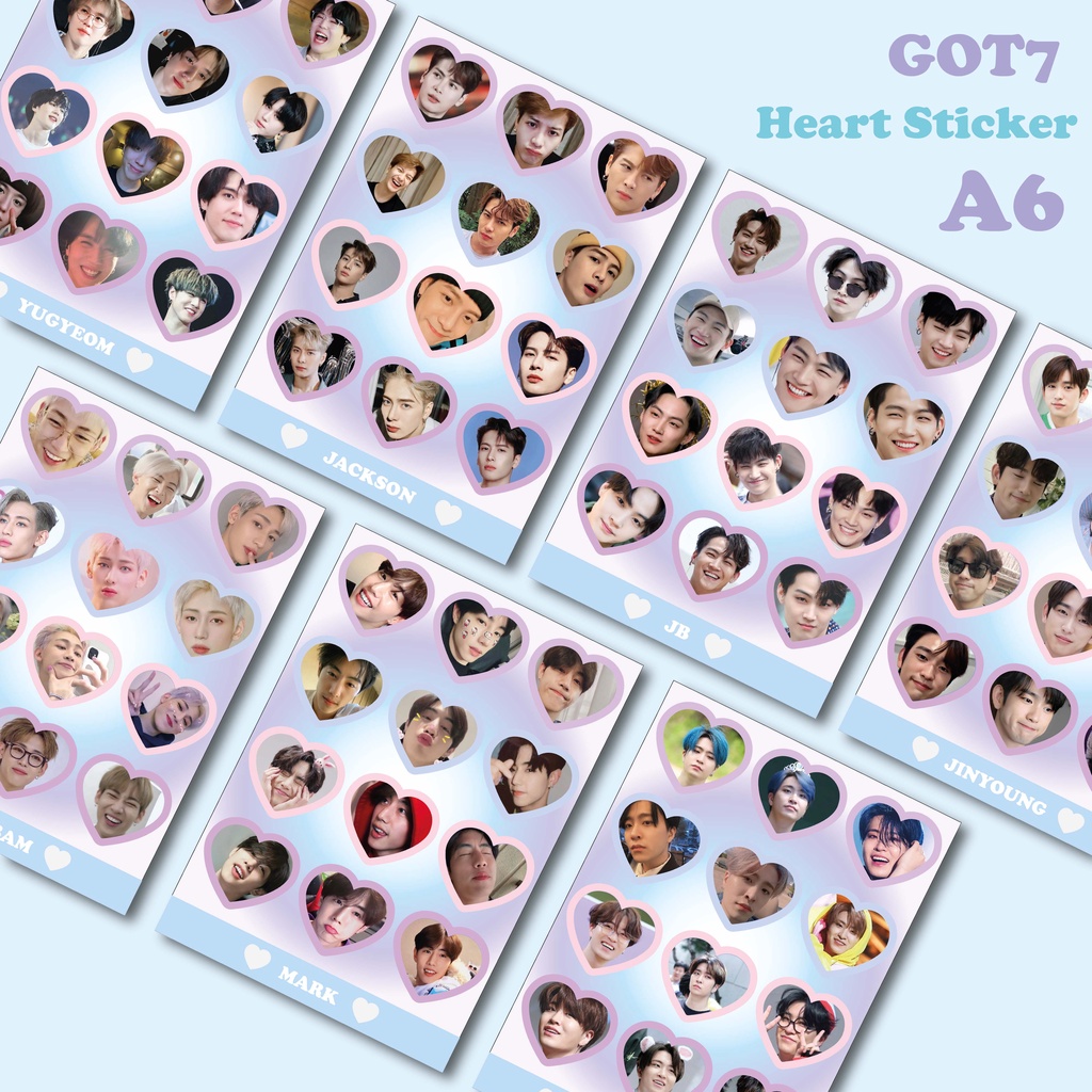 พร้อมส่ง got7 heart STICKER PACK [Sticker Die-cut] A6 | Shopee Thailand