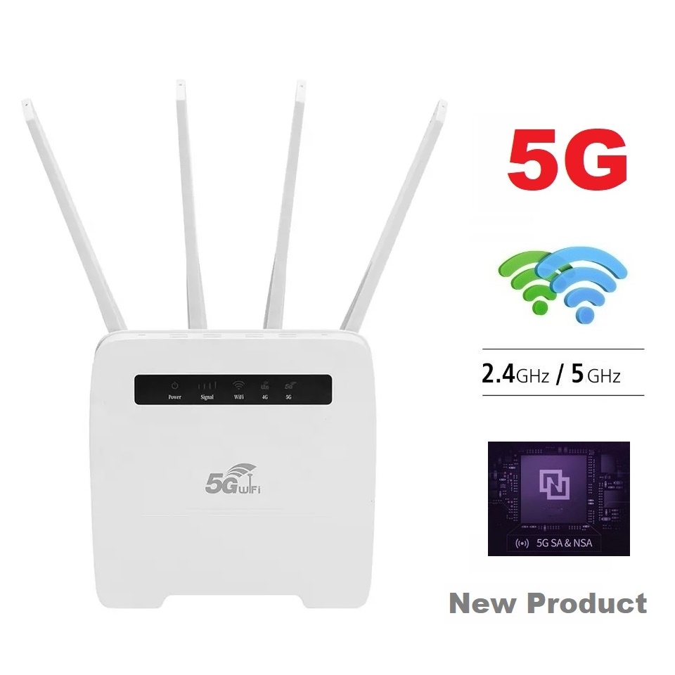 5G 4G Wifi Router 4 Antenna ถอด เปลี่ยน เสาอากาศ ได้ รองรับ 5G 4G 3G AIS, DTAC,TRUE ,NT (My-Cat ...