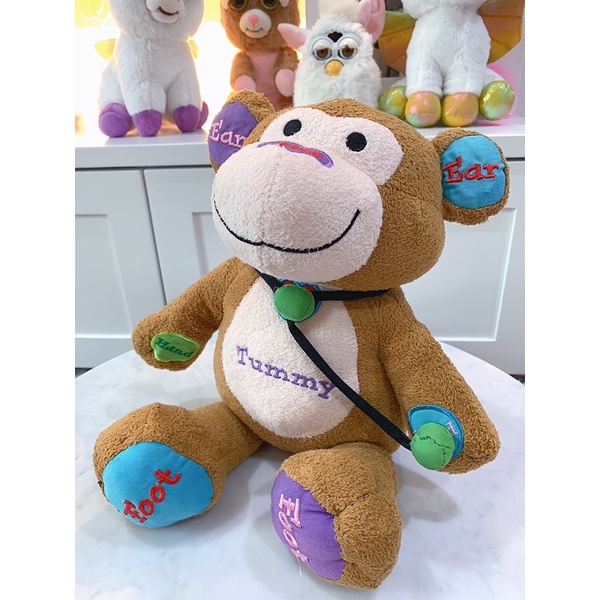 ลิงสอนอวัยวะ ร้องเพลง Cuddle Barn Learning Child Play Animated Plush ...