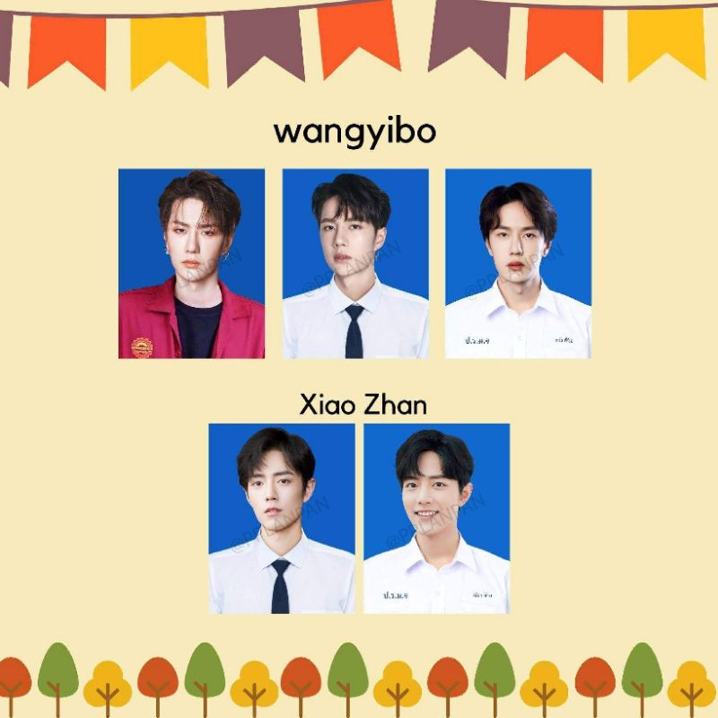 ID PHOTO WANG YIBO XIZO ZHAN รูปติดบัตรหวังอีป๋อ เซียวจ้าน | Shopee ...