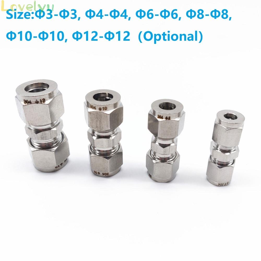 Stainless Steel Compression Tube Fitting Straight Connect Double ...