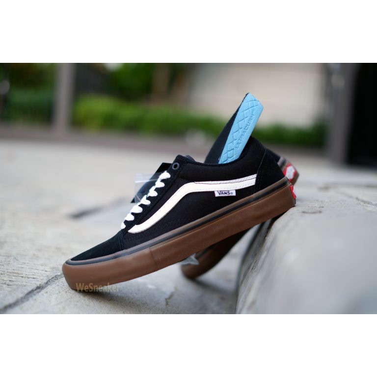 VANS Old Skool (PRO) - Black/Medium Gum รองเท้า VANS แท้ Authorized Dealer | Shopee Thailand