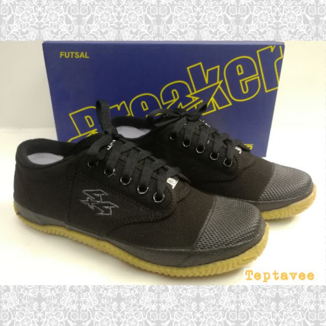 Breaker BK4 รองเท้าผ้าใบนักเรียน เบรกเกอร์ สีดำ เบอร์ 29-47 | Shopee ...