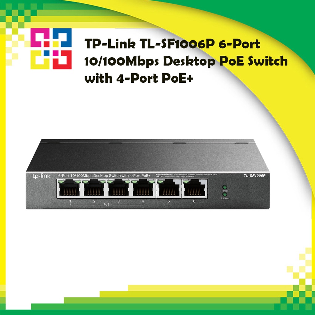 TP-Link TL-SF1006P 6-Port 10/100Mbps Desktop PoE Switch with 4-Port ... TP-Link TL-SF1006P 6-Port 10/100Mbps Desktop PoE Switch with 4-Port ...
