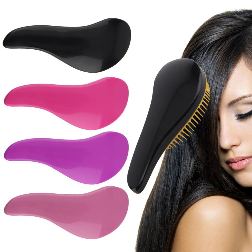 แปรงหวีผมเสริมสวย Magic Handle Tangle Detangling Comb Shower | Shopee ...