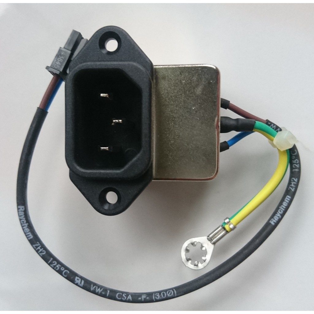 Plug AC Filter ปลั๊ก AC 3 ขา 250VAC 6A ยี่ห้อ DELTA กรองสัญญาณรบกวน EMI ...