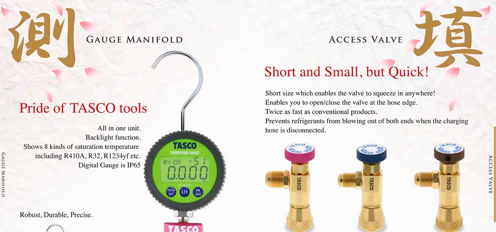 TASCO ™ Japan Control valve TA166ZA เซฟตี้วาล์ว R32,R410A Charging ...