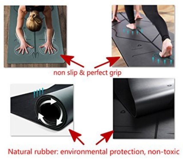 เสื่อโยคะยางพารา top PU anti slip หนา 5มิล แถมสายรัดสะพาย+กระเป๋า ส่งไว ...