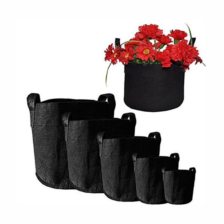 ถุงปลูก ถุงปลูกต้นไม้แบบผ้า กระถางผ้าปลูกต้นไม้ หนาทนทาน ระบายน้ำได้ดี ...