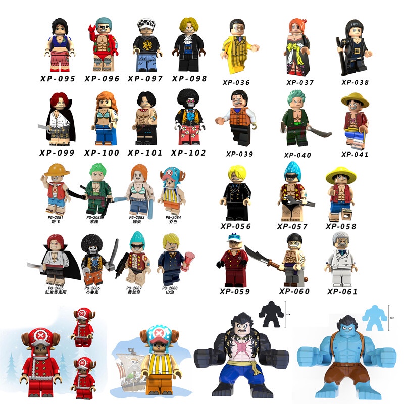 ของเล่นตัวต่อฟิกเกอร์ อนิเมะ One Piece Series Luffy Zoro Sanji ed ขนาด ...