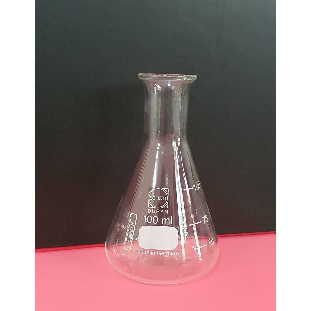 ขวดรูปชมพู่ DURAN Erlenmeyer Flask 100 ml. ทนไฟ | Shopee Thailand