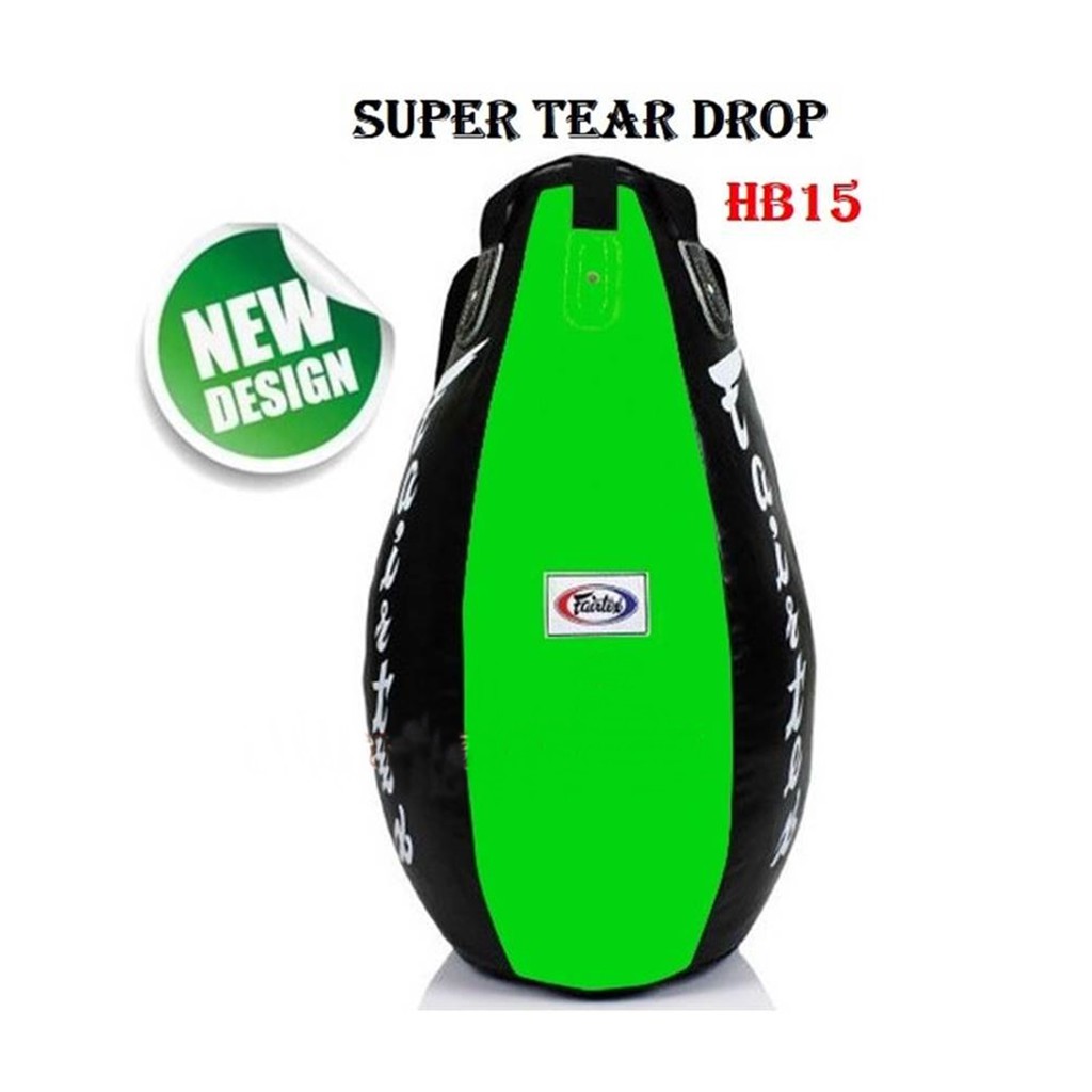 กระสอบทรายแฟร์แท็กซ์ HB15 สีเหลือง-ดำ Fairtex Heavy Bag HB15 supper tear drop Training (un ...