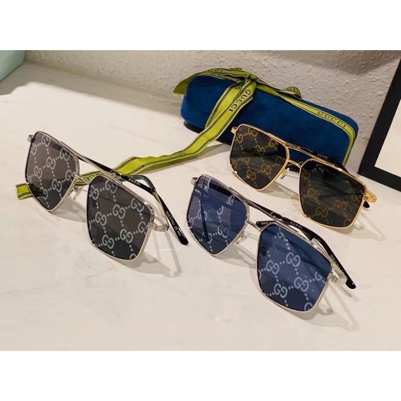 Gucci aviator sunglasses with GG blue lenses | Shopee Thailand