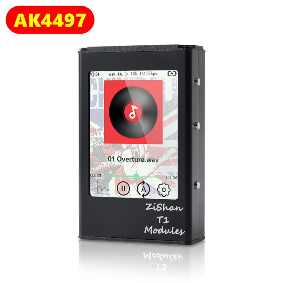 Zishan T1 AK4497 Dual AK4493EQ DSD MP3 Player Professional Lossless ...
