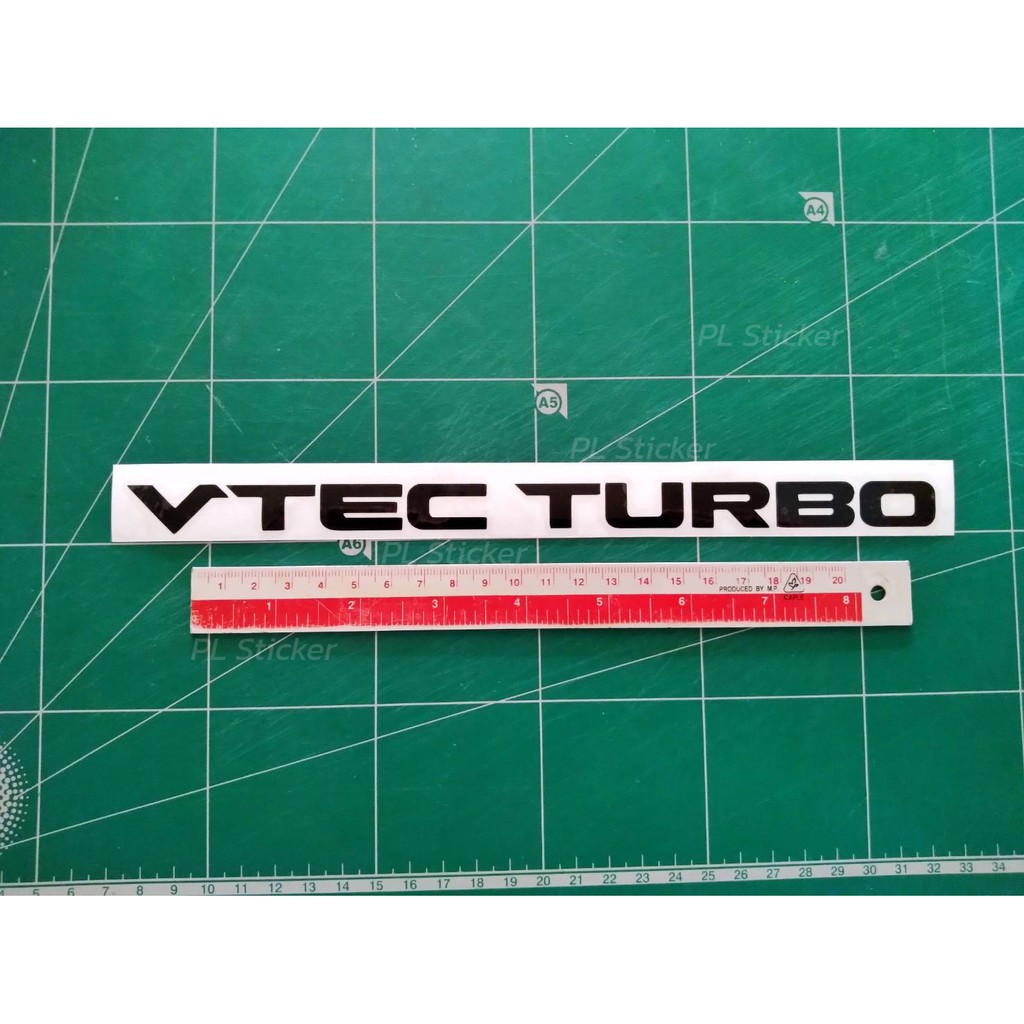 Sticker สติ๊กเกอร์ ไดคัท HONDA VTEC TURBO งานตัดประกอบ กันน้ำ | Shopee ...