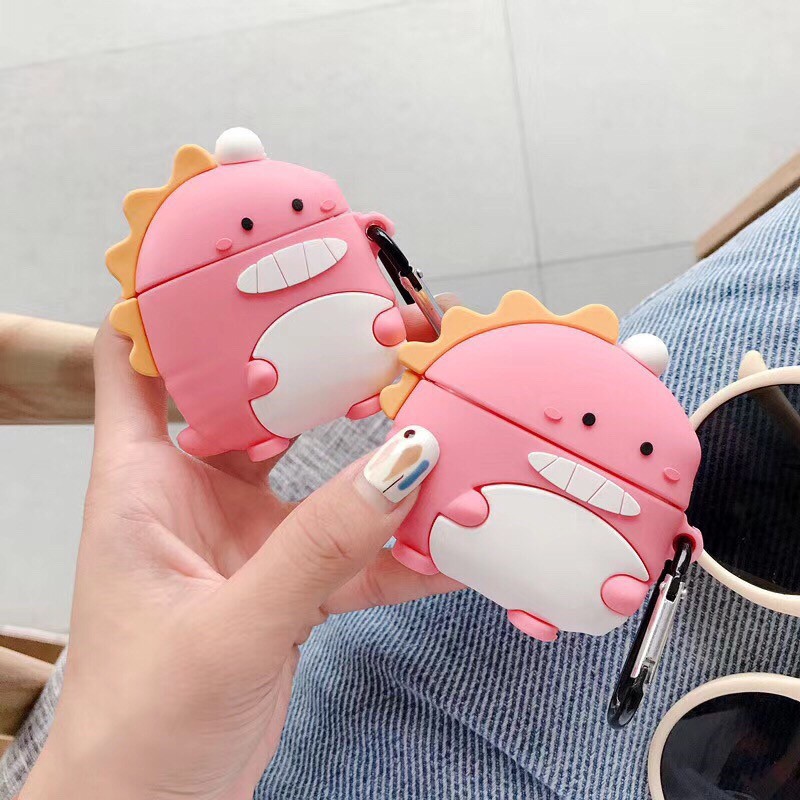 Cute cartoon Dinosaur case for Apple Airpods 1 2 pro | Shopee Thailand