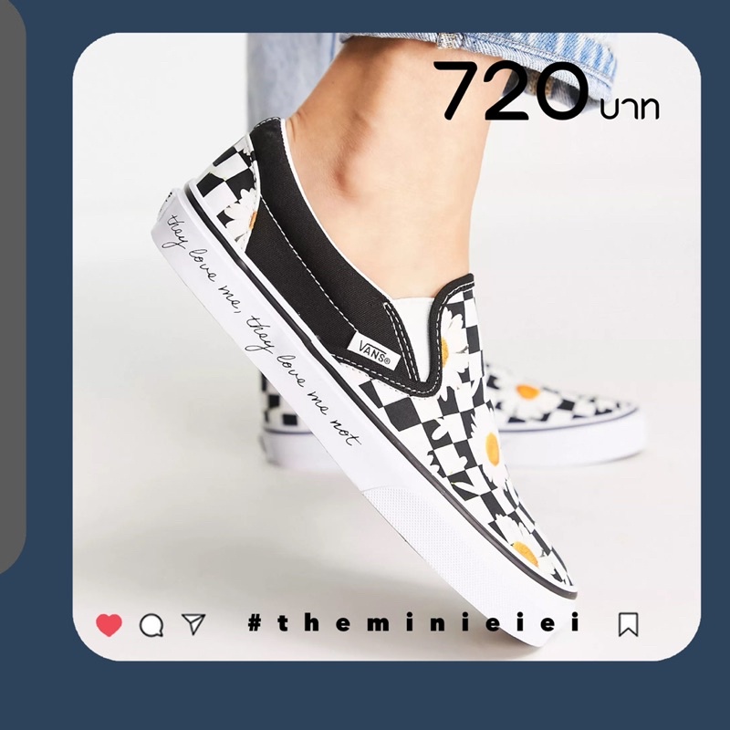 รองเท้า Vans Slip On Checkerboard | Love Me Love Me Not Daisy | Shopee ...